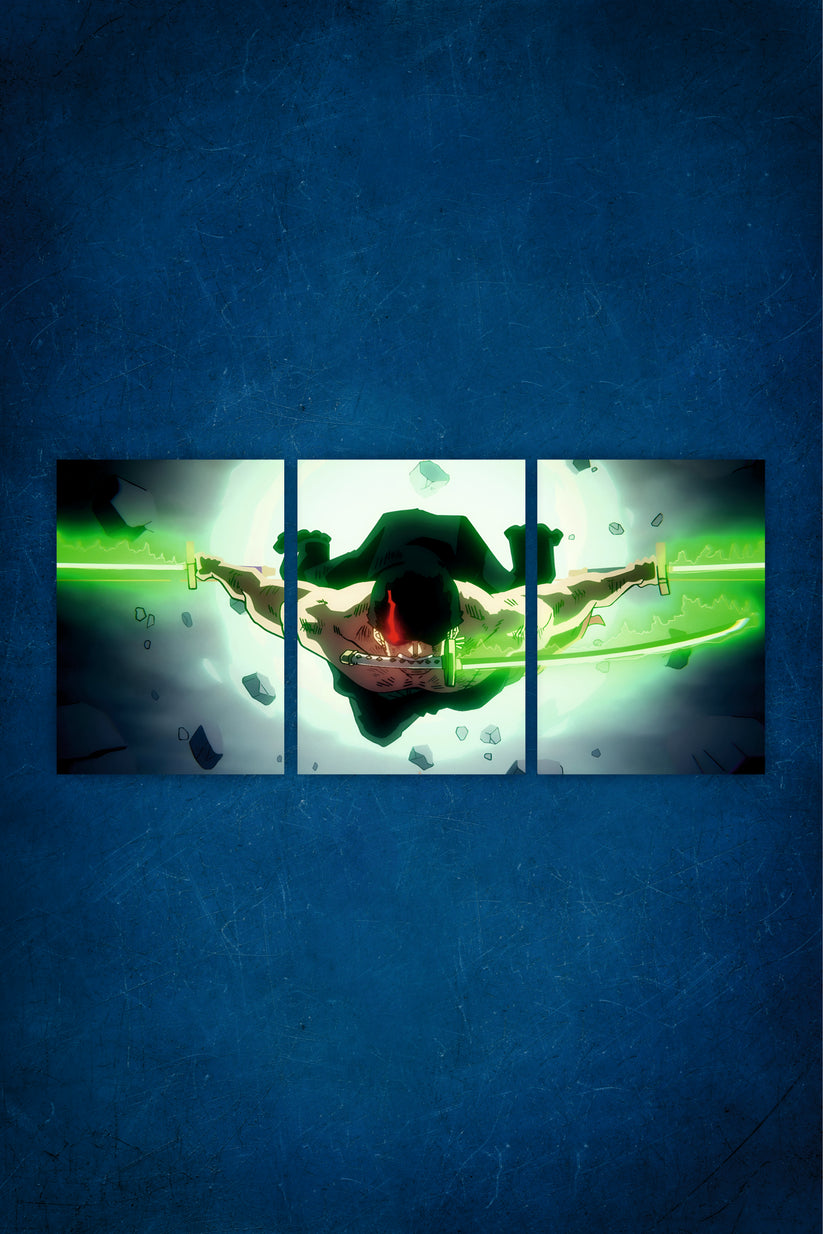Zoro Three Sword Style || One Piece || Matte Finish Poster – GeekyGallery