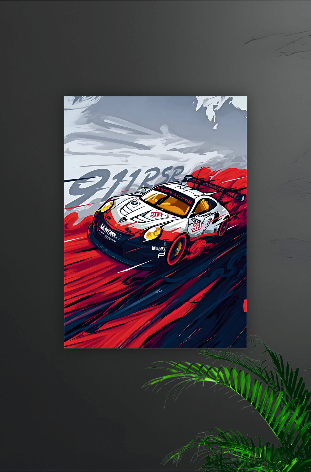 Porsche Poster || Illustration Car Poster – GeekyGallery