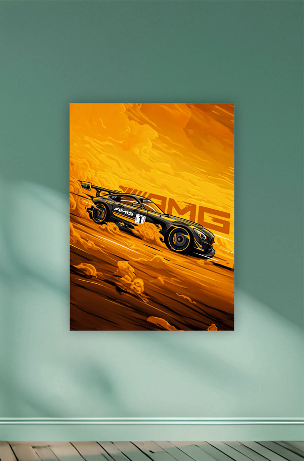 Mercedes AMG Poster || Illustration Car Poster – GeekyGallery