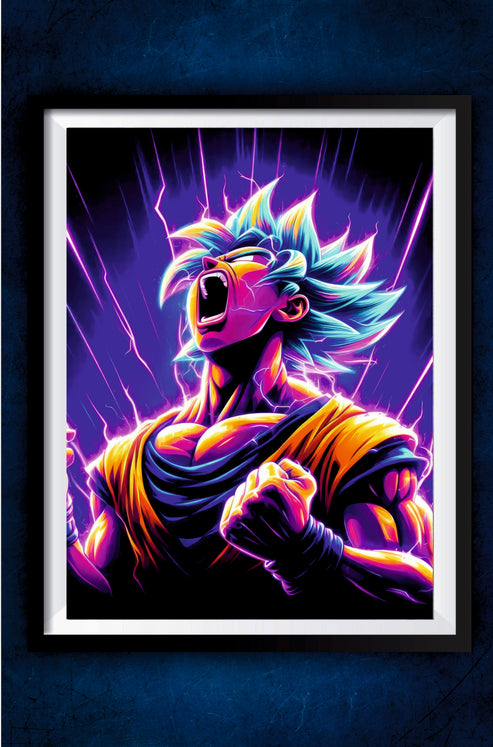 Son Goku Screaming Poster || Dragon Ball Poster – GeekyGallery