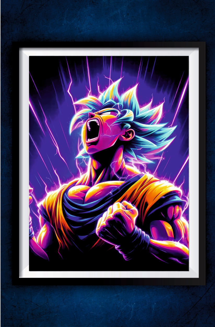 Son Goku Screaming Poster || Dragon Ball Poster – GeekyGallery