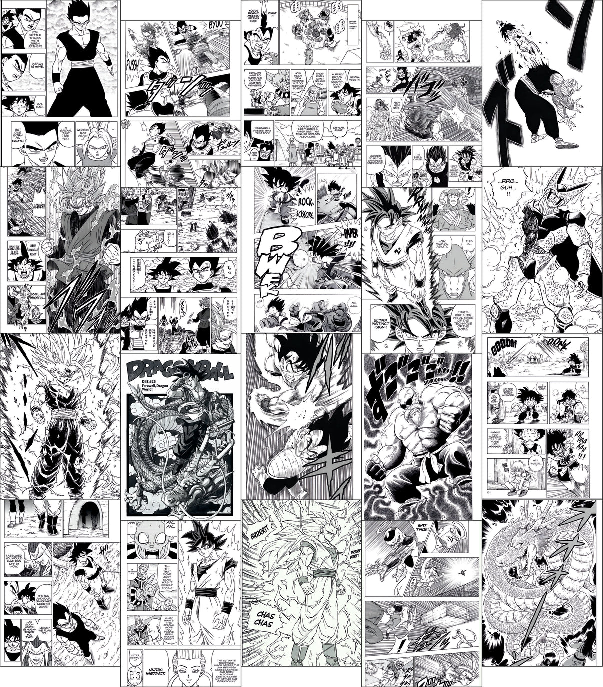 Dragon Ball Z Manga Panel Collage Kit – GeekyGallery