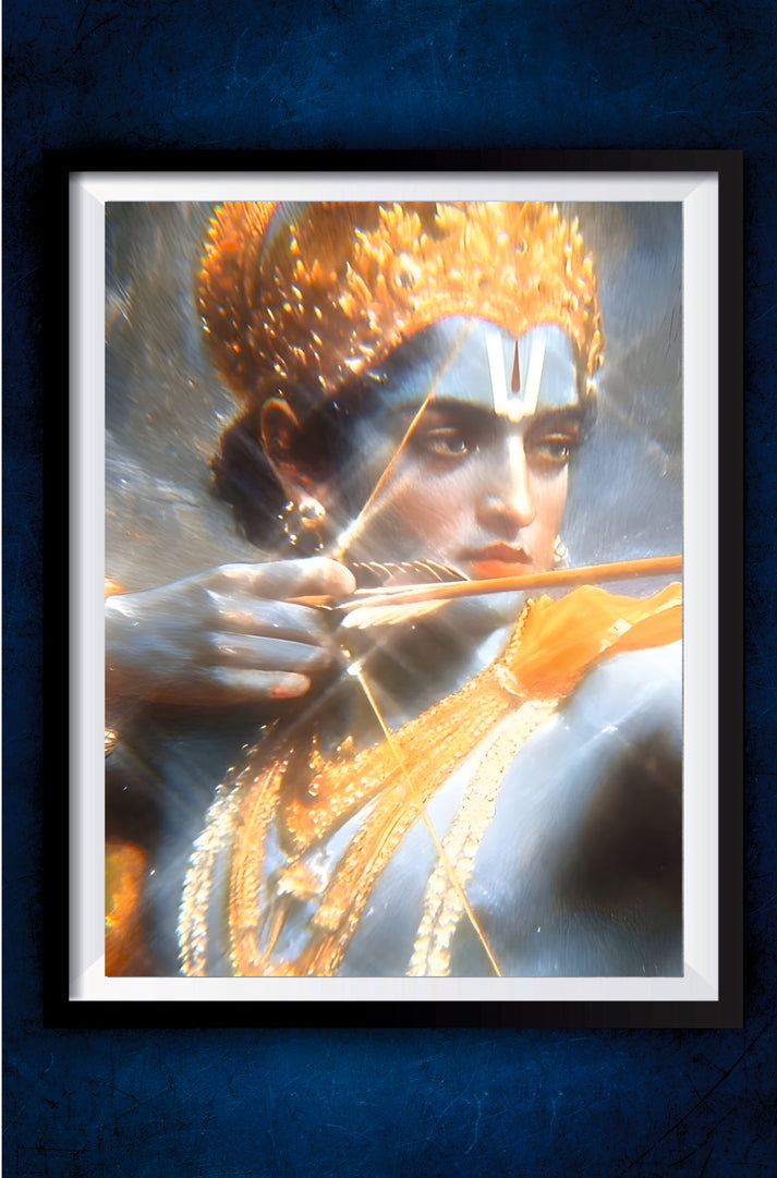 Lord Krishna Glowing Poster || Devotional – GeekyGallery