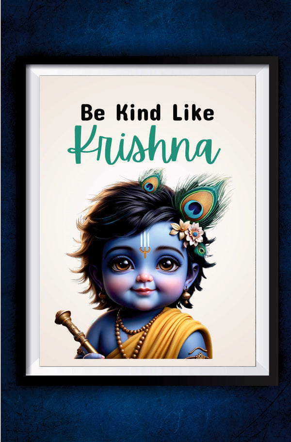Kind Lord Krishna Poster || Devotional – GeekyGallery