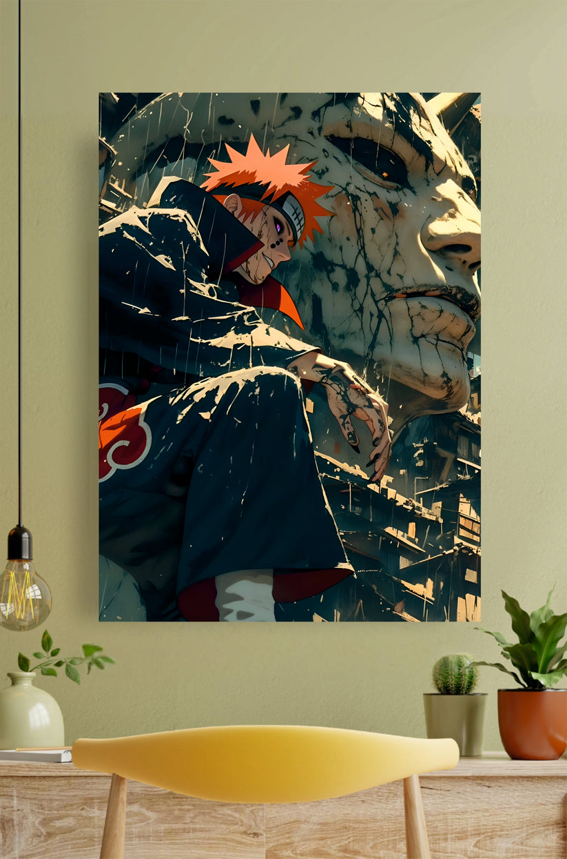 Pain in rain village || Naruto Posters – GeekyGallery