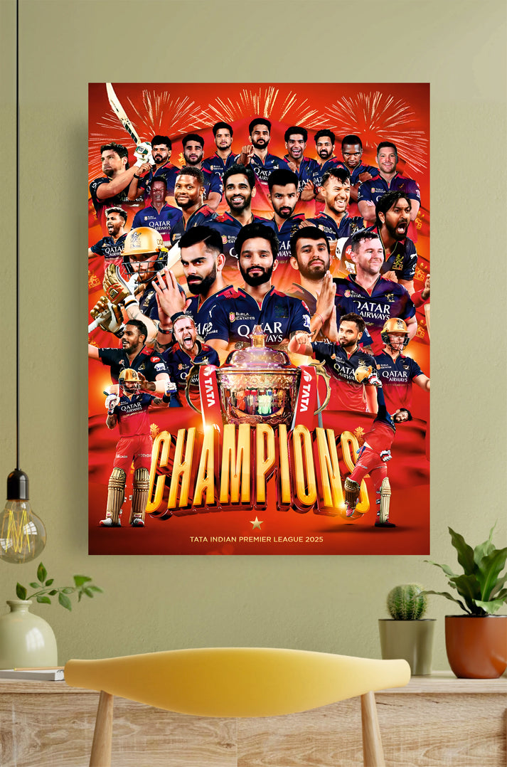 IPL 2025 Champions || RCB Poster – GeekyGallery